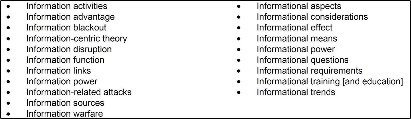US Military Doctrine Treats Information and Influence as the Same Thing ...